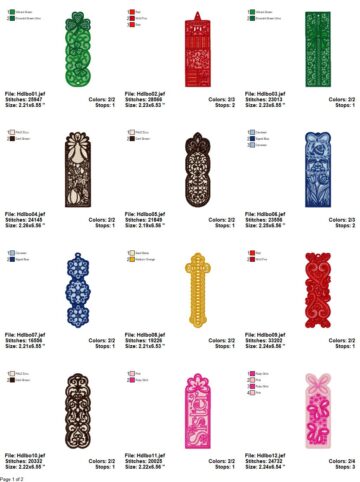 Lace Bookmarks-machine embroidery designs – Free embroidery designs